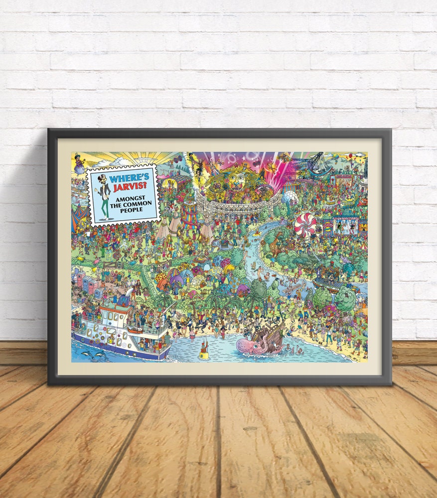 Where's Jarvis? Where's Waldo/wally Parody - Pop Culture Poster Print ...