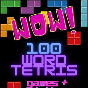 Wow! 100 Word Tetris Games + Solutions You Can Play Now! - Etsy