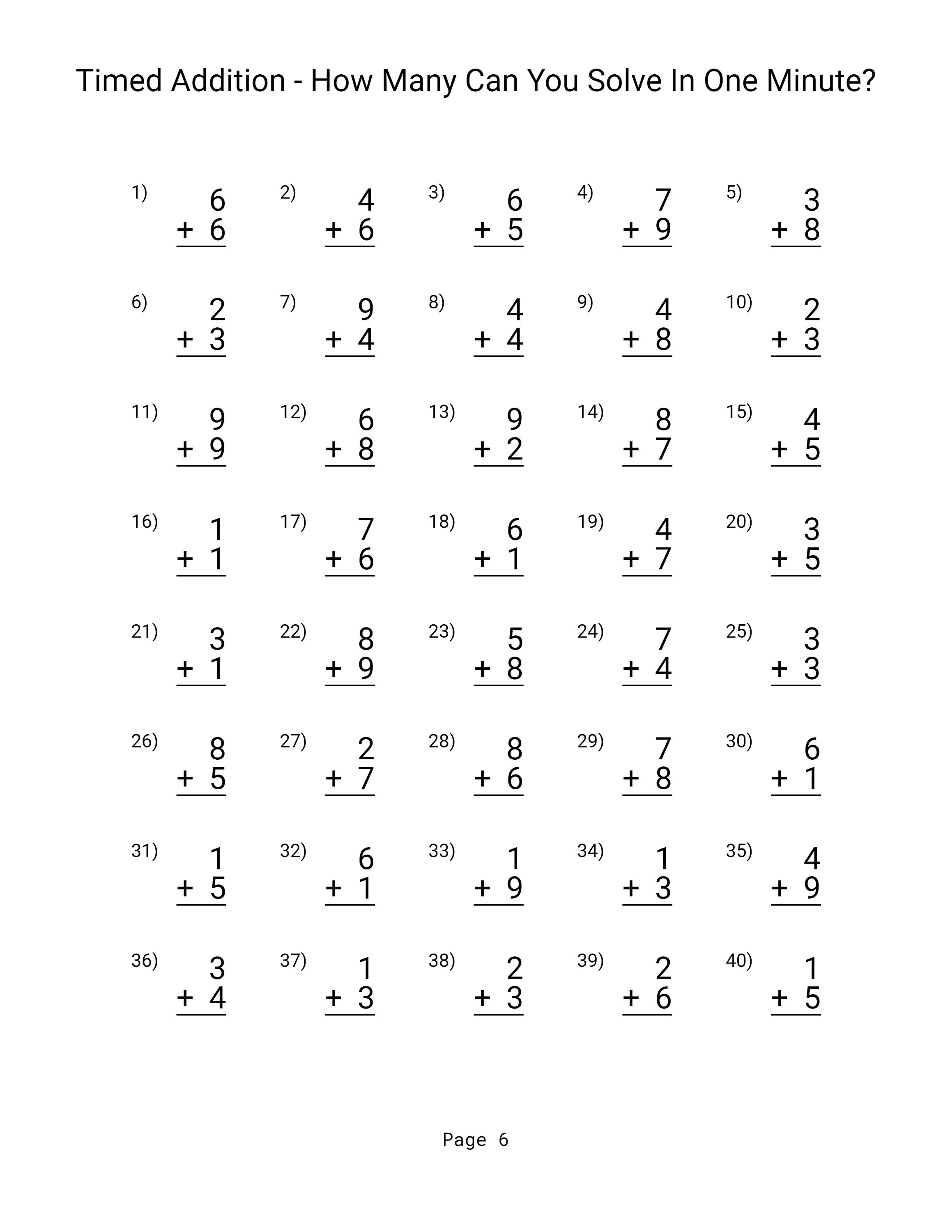 Addition Worksheets Printable Addition And Subtraction Worksheets Addition Worksheets Printable Addition And Subtraction Worksheets