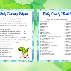 14 Dinosaur Baby Shower Games Printables and Answer Key Bundle - Etsy