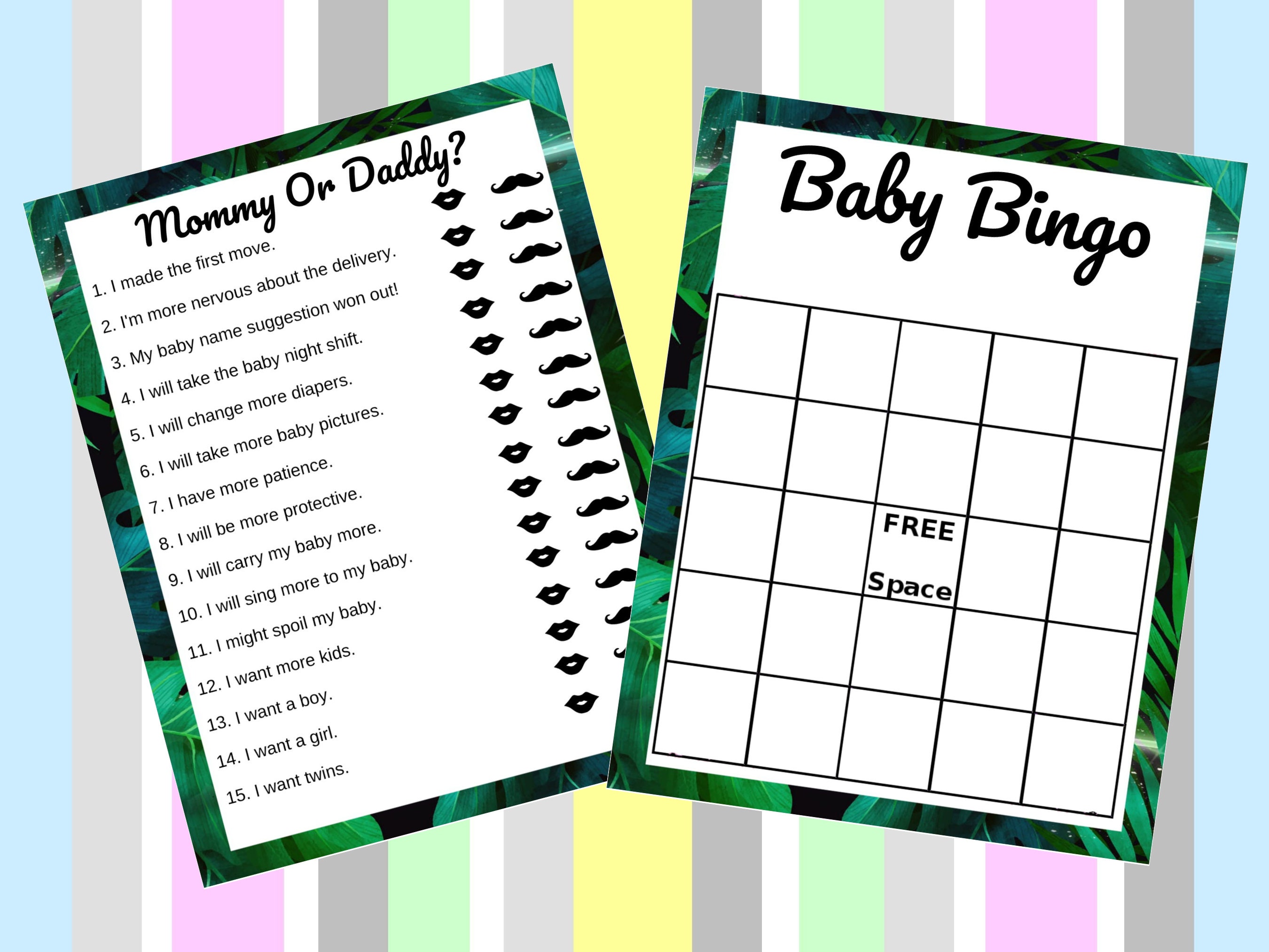 14 Printable Panda Baby Shower Games Bundle With Answer Key, Baby ...