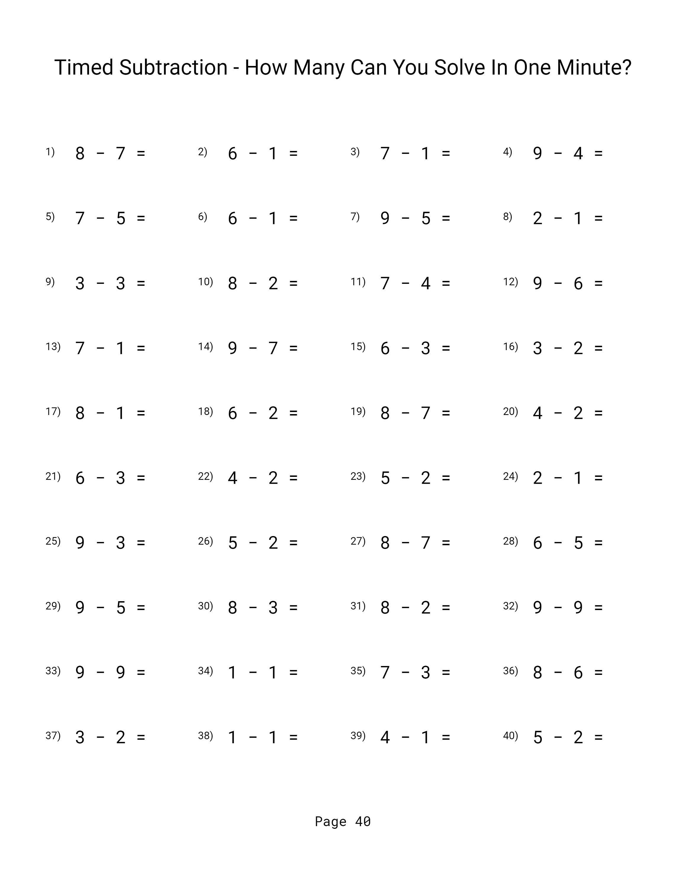 Addition Worksheets Printable Addition And Subtraction Worksheets