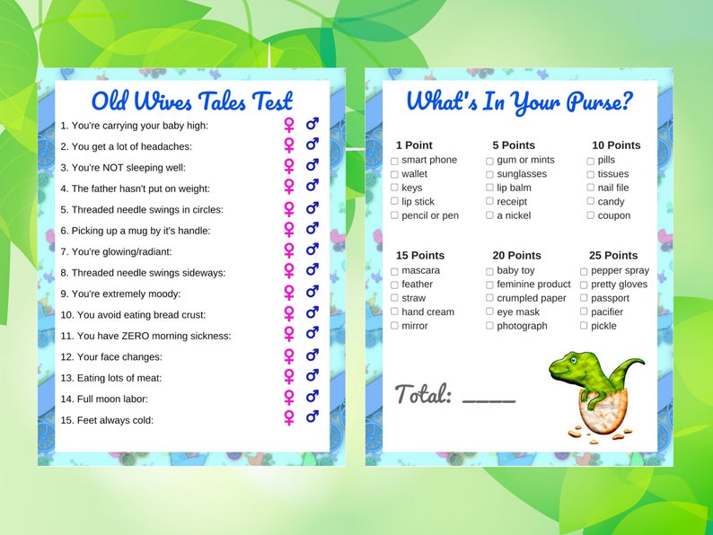 14 Dinosaur Baby Shower Games Printables and Answer Key Bundle - Etsy