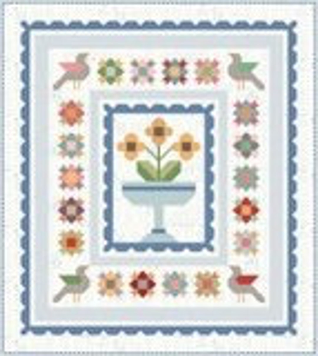 Calico Birds Quilt Kit - Etsy