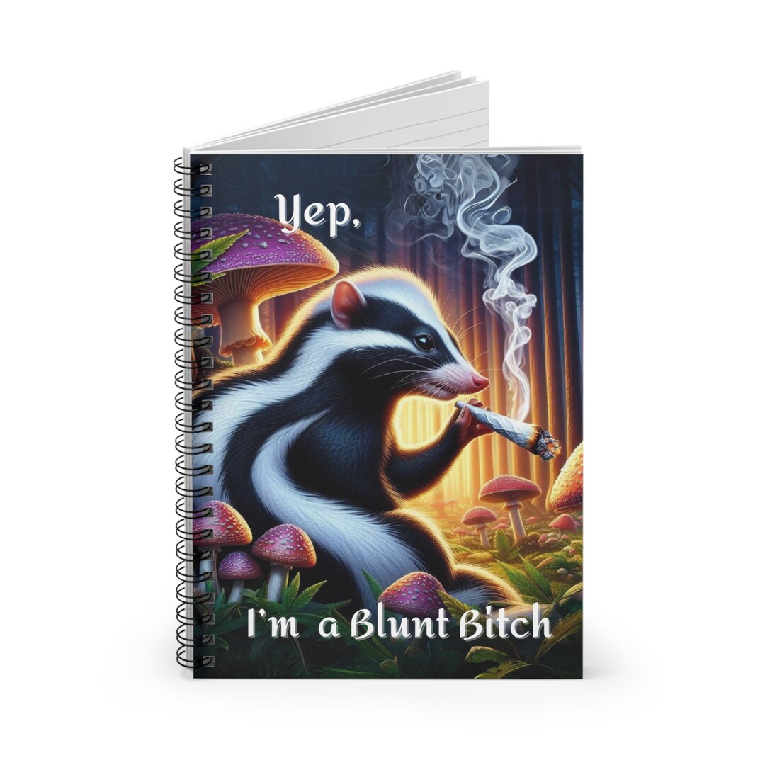 Blunt Bitch Notebook, Bud Log, Weed Log, Cannabis Journal, Stoner Gift ...