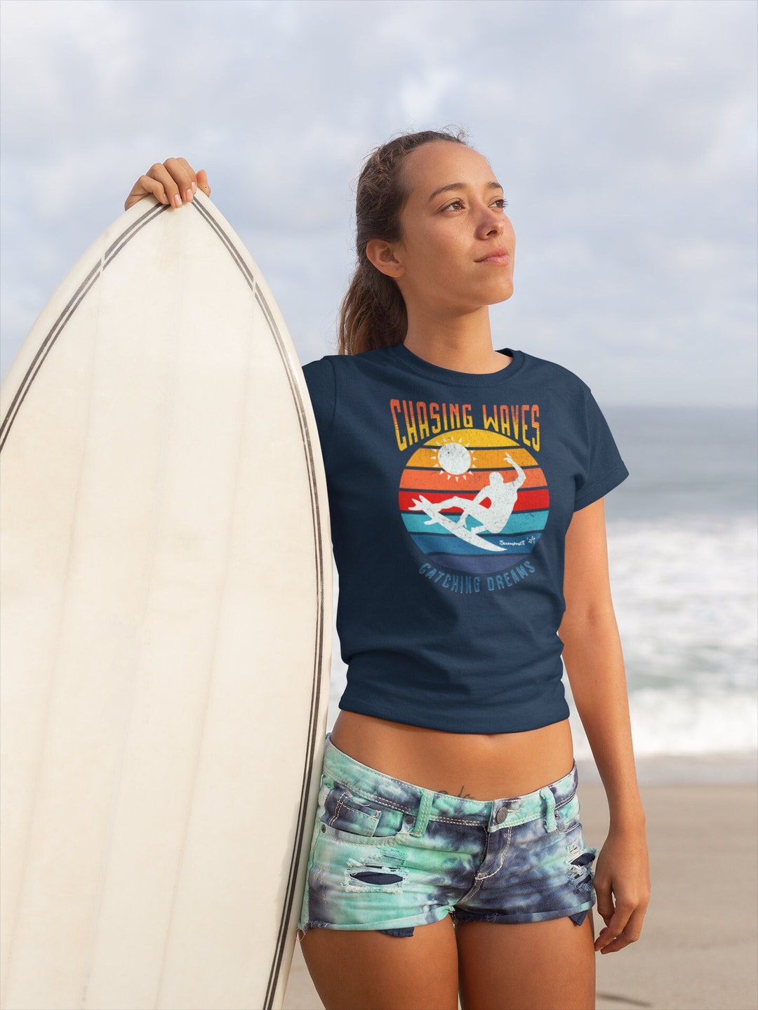 Chasing Waves Design, Outdoor Vibe Shirt, Summer Surf Shirt, Graphic ...