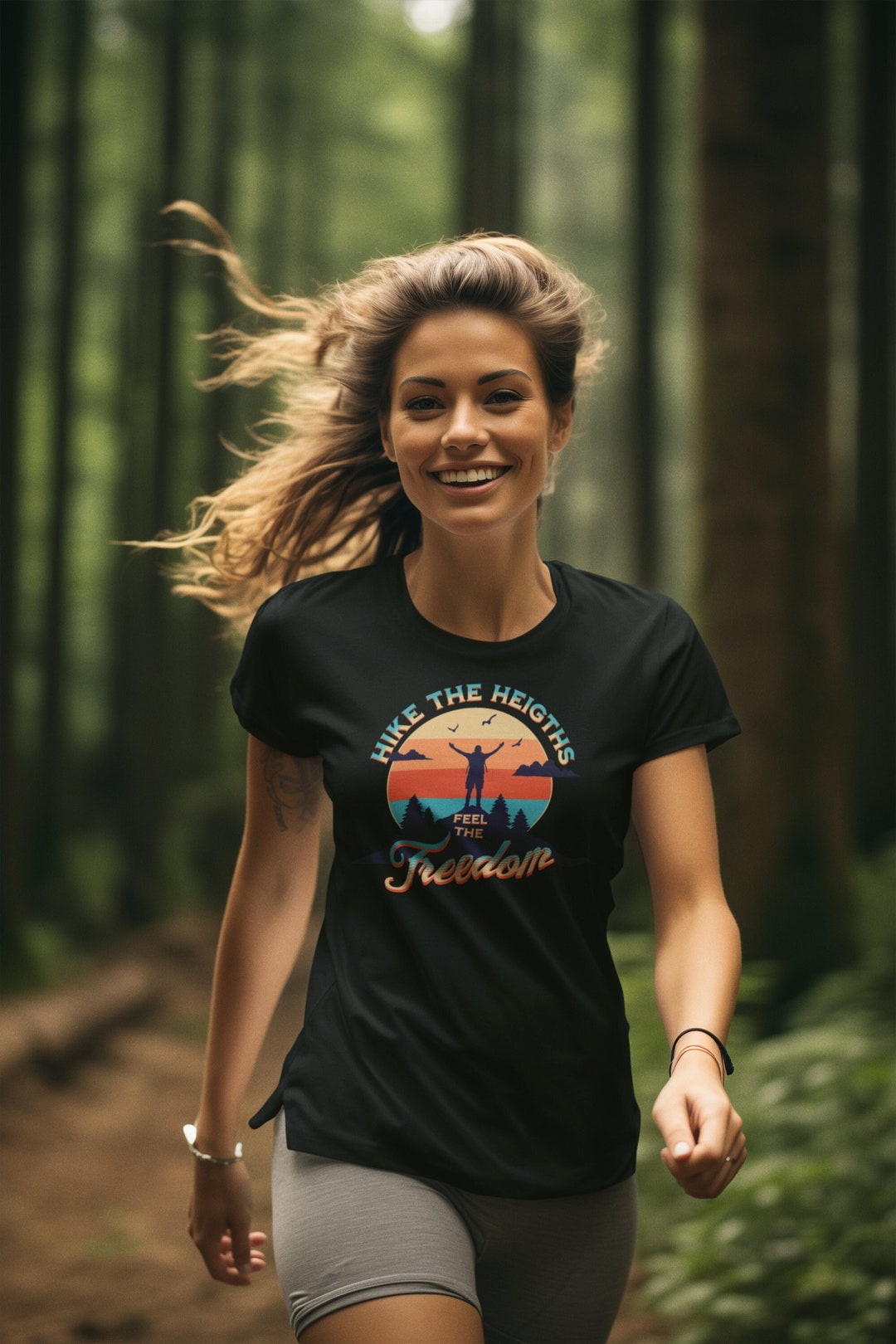 Hike the Heights Design, Hiking T-shirt, Mountain Hike Shirt, Outdoors ...