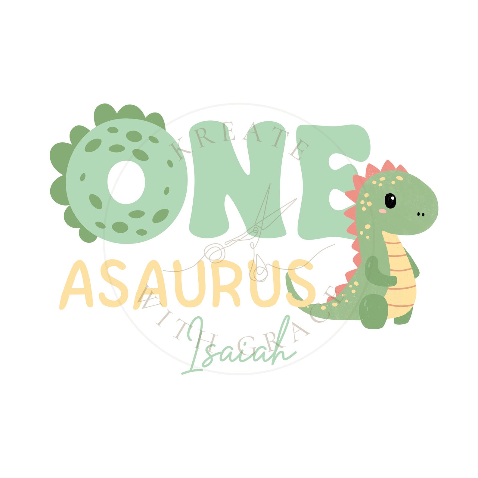 One Asaurus Birthday PNG File - Etsy