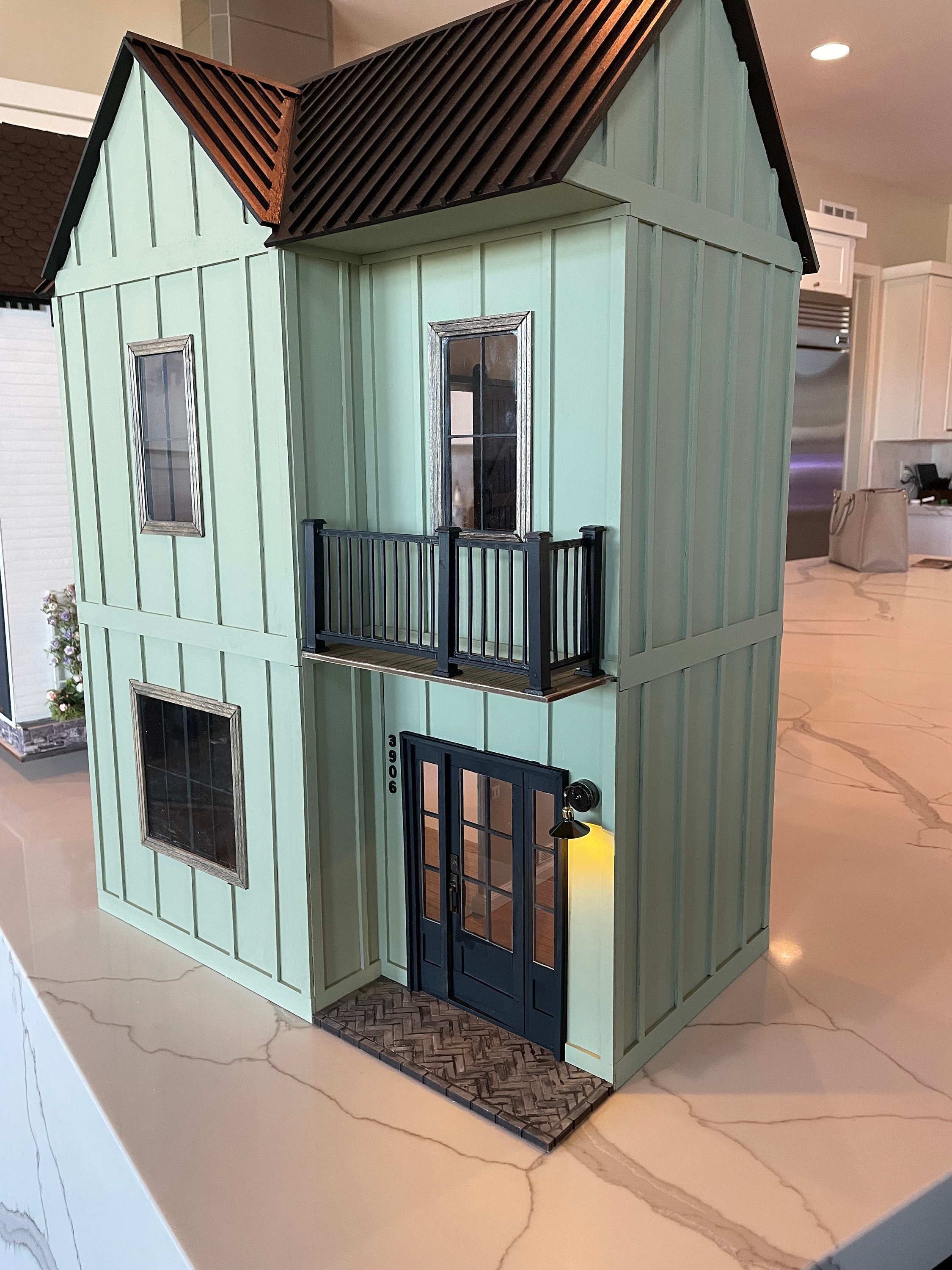 Custom 6 Room Modern Farmhouse Doll House 1:12 Scale - Etsy