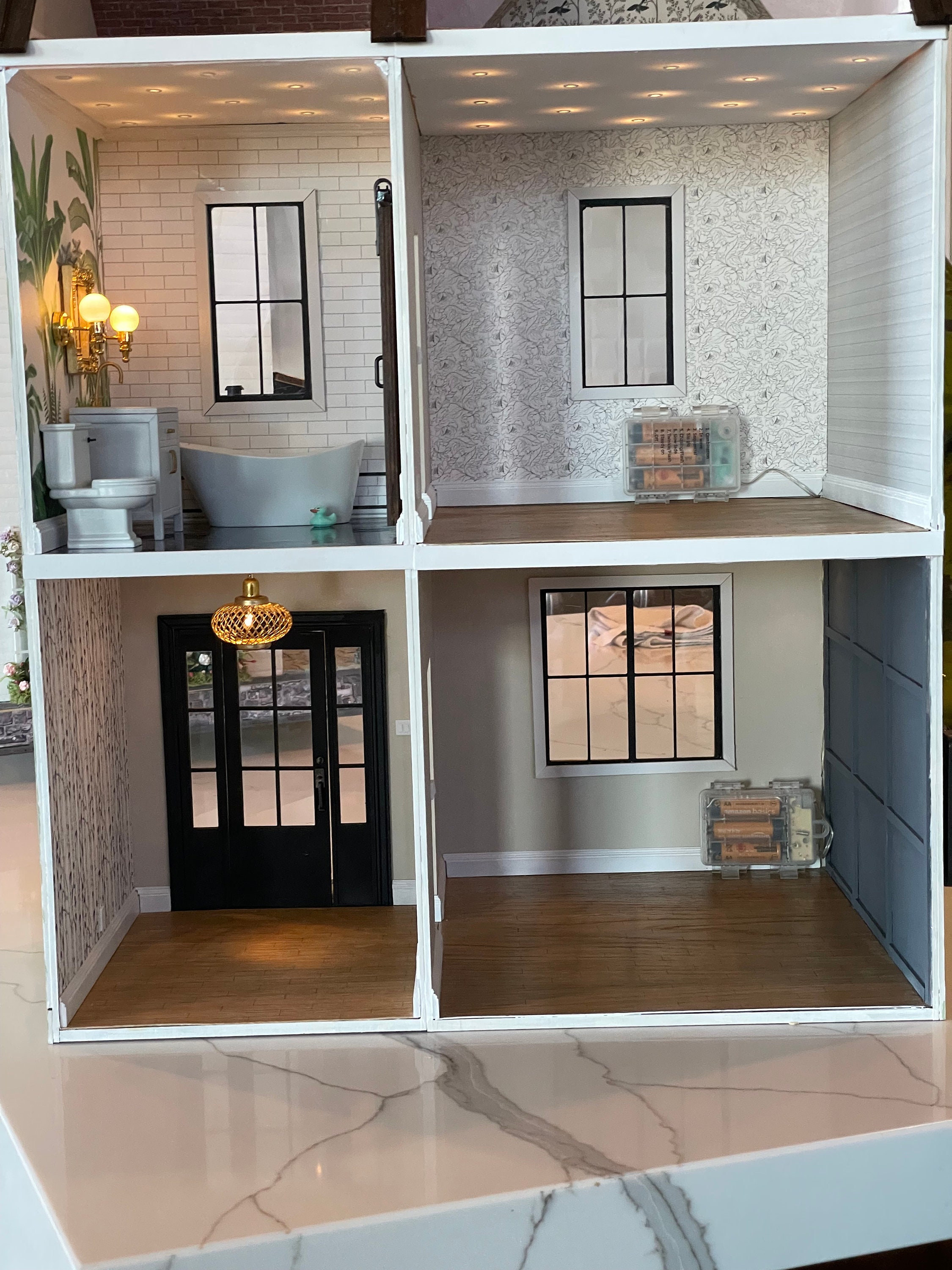 Custom 6 Room Modern Farmhouse Doll House 1:12 Scale - Etsy