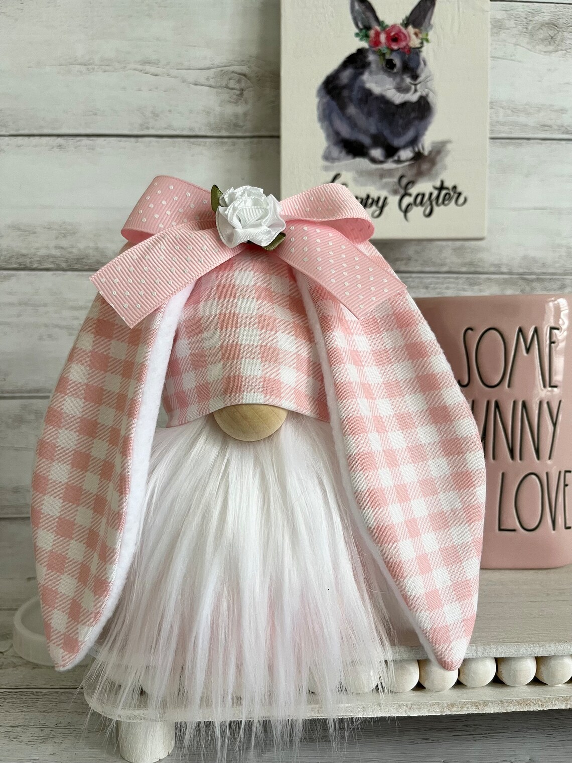 Easter Bunny Gnome. Floppy Ears Bunny Gnome. Spring Gnome. Tier Tray ...