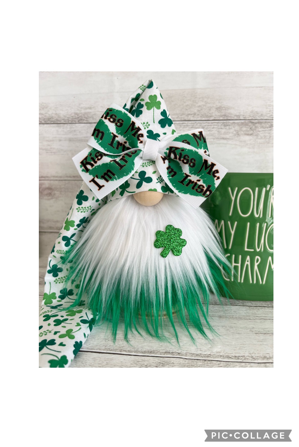 St Patricks Day Gnome. Tier Tray Decor. Handmade Gnome. Farmhouse Decor ...
