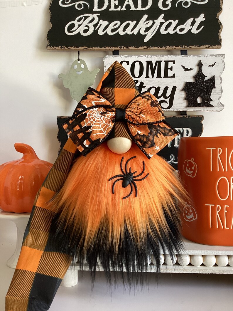 Halloween Gnome, Spooky Gnome, Halloween Decor, Tiered Tray Decor, Fall ...