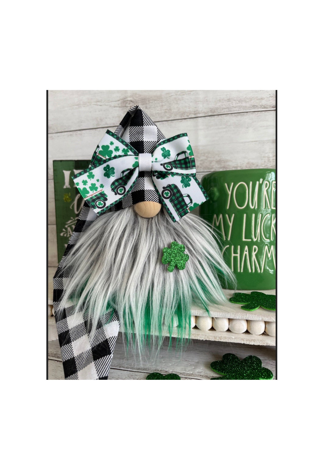 St Patrick’s Day Gnome. Tier Tray Decor. Handmade Gnome - Etsy