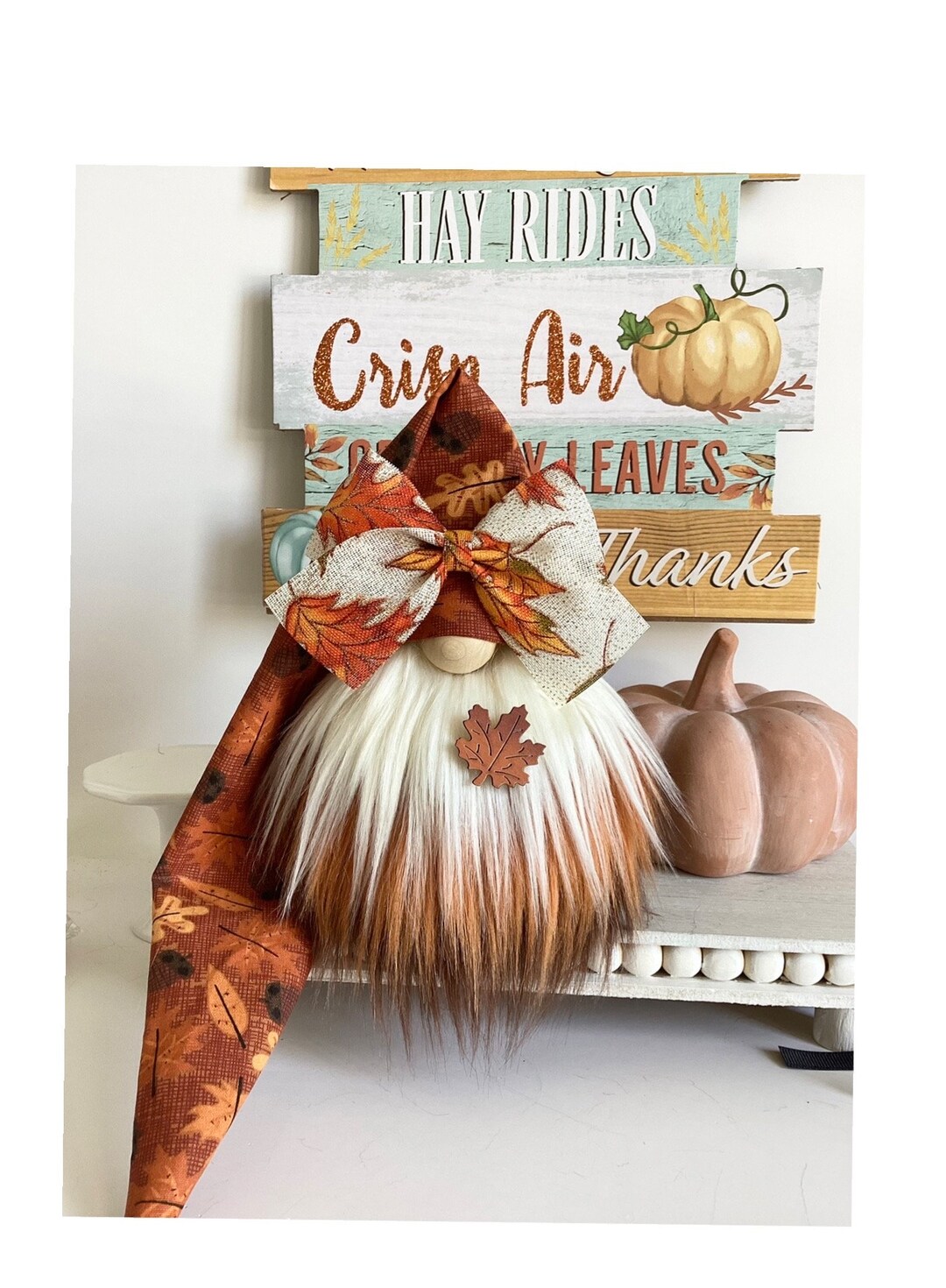 Thanksgiving Gnome, Fall Gnome, Thanksgiving Decor, Tiered Tray Decor ...