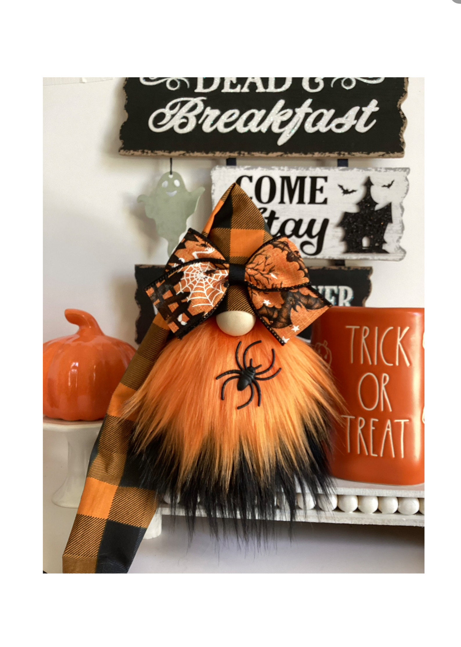 Halloween Gnome, Spooky Gnome, Halloween Decor, Tiered Tray Decor, Fall ...
