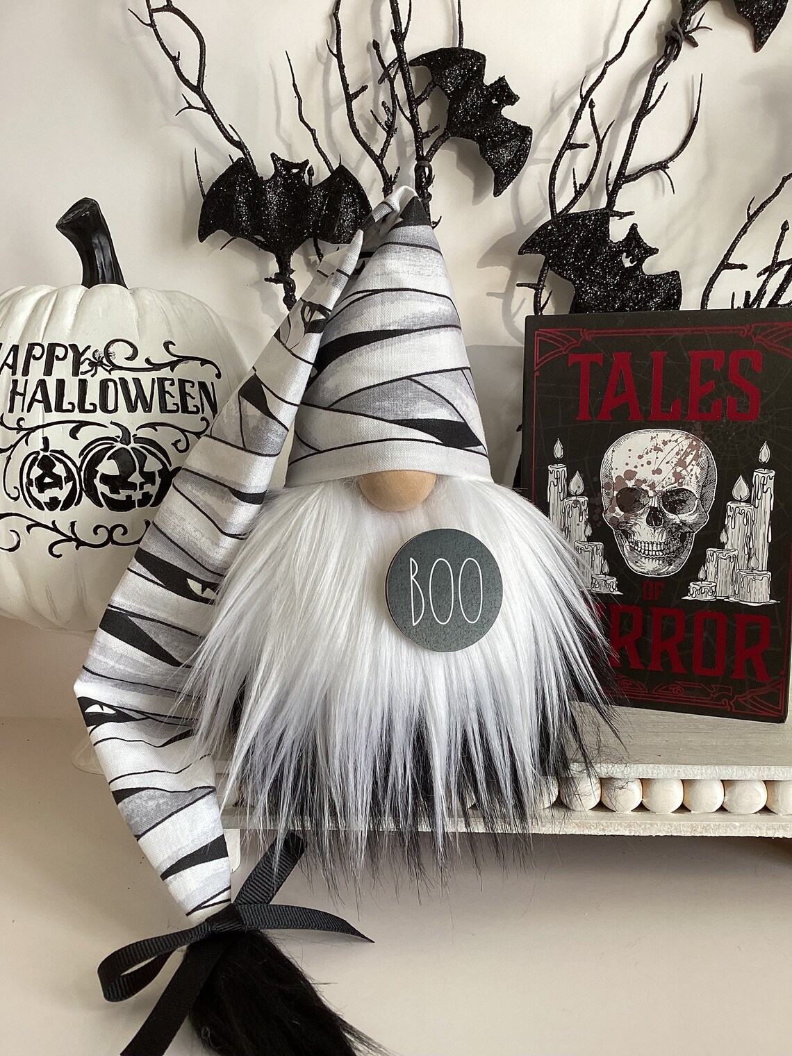 Halloween Gnome, Spooky Gnome, Ghost Gnome, Halloween Decor, Tiered ...