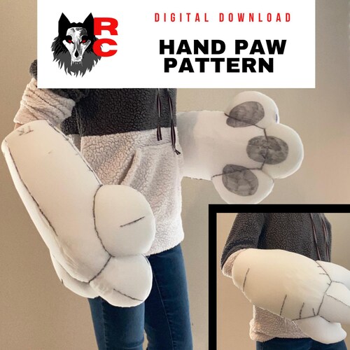 DIGITAL Monster Hand Paw Pattern for Fursuits PDF Download - Etsy