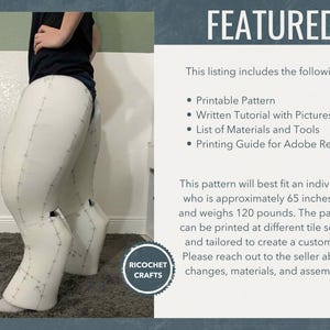 Hollow Foam Slim Toon Digi Leg Pattern - Etsy