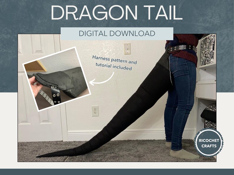 Fabric Dragon Tail and Harness Pattern - Etsy
