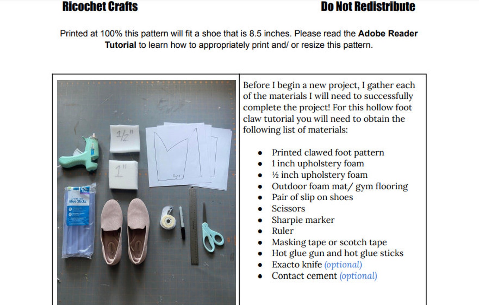 Hollow Foam Foot Claw Pattern - Etsy UK