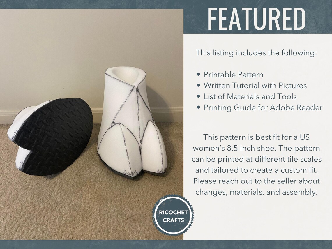Toon Hoof Feet Foam Pattern - Etsy