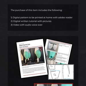 Hollow Foam Bird Leg Pattern - Etsy