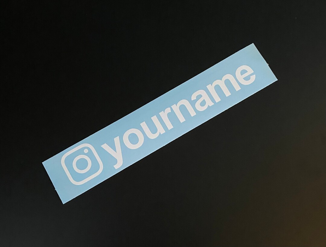 Simple Instagram Handle Vinyl Decal - Etsy