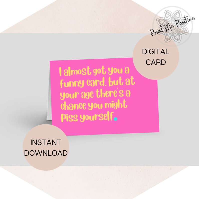 Printable Birthday Card Funny Birthday Card Rude Birthday - Etsy