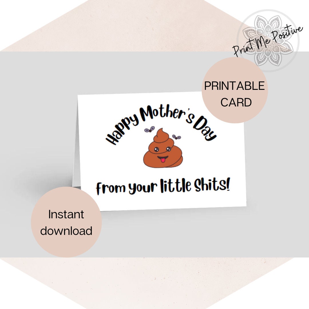 Printable Mothers Day Card Funny Mothers Day Rude Mothers - Etsy