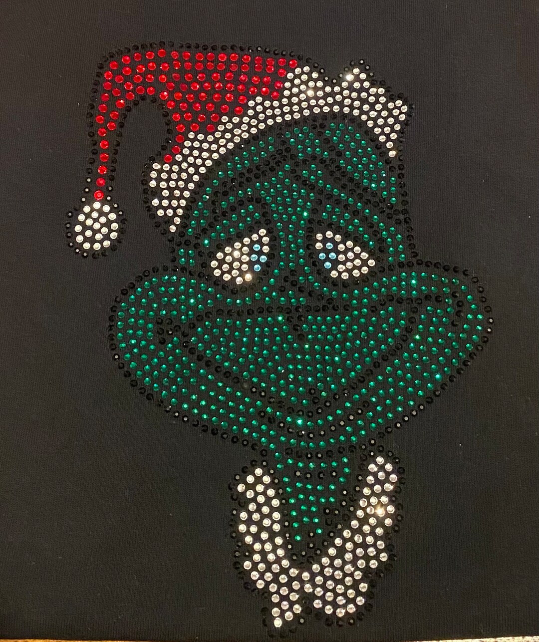 Christmas Rhinestone Transfer Grinch Rhinestone Transfer T - Etsy