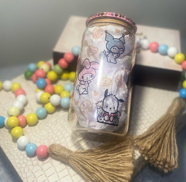 Hello Kitty Sanrio Libby Glass Cup, Cafecito Y Chisme Tumbler. - Etsy
