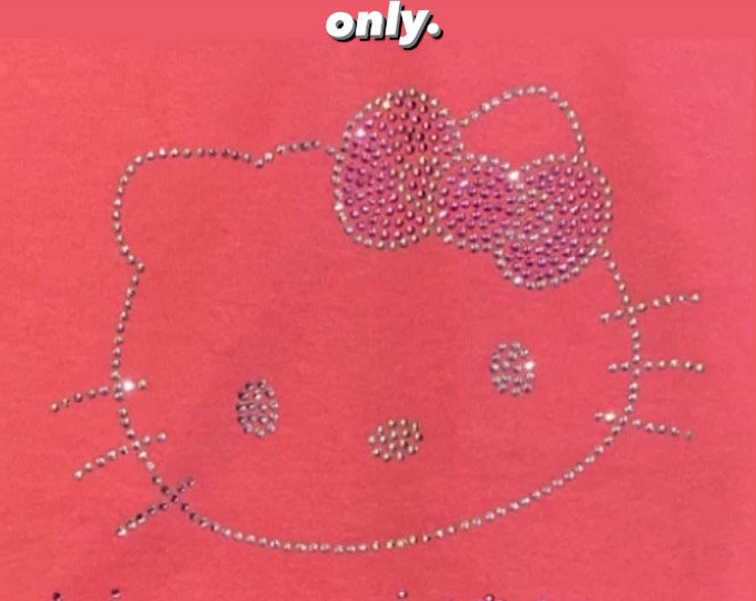 Kitty Rhinestone Transfer - Etsy