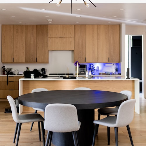 White Oak Veneer 72 Inch Round Dining Table - Etsy