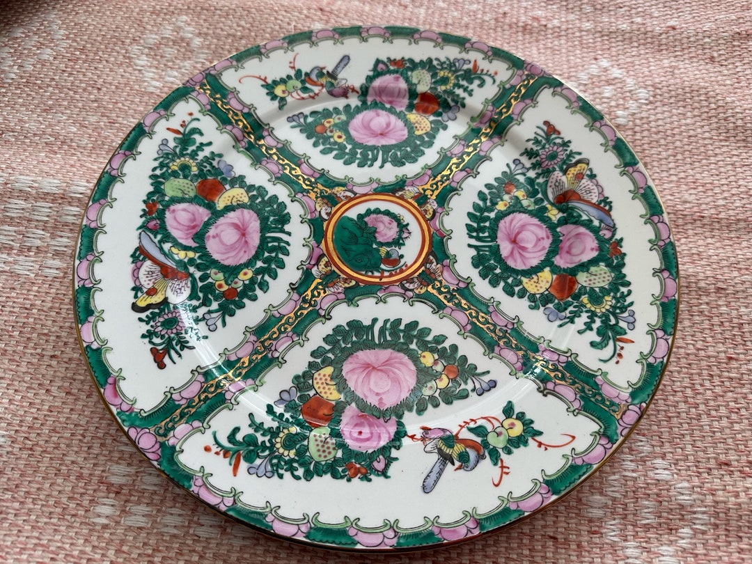 Vintage Large 12 1/2" Rose Canton Plate - Etsy