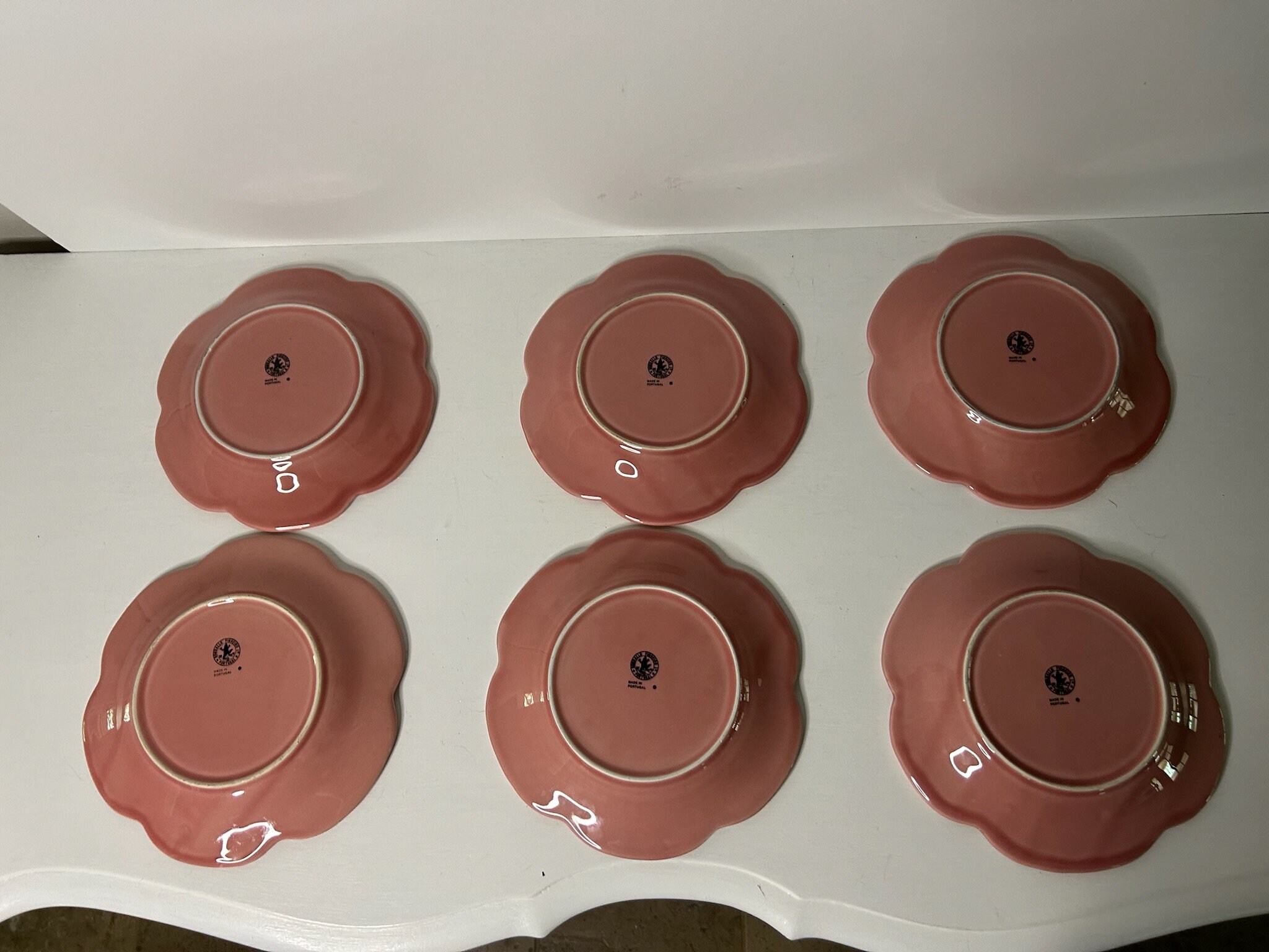 Vintage Pink Bordallo Pinheiro Cabbage Leaf Plates 9.25 Inches 12 ...