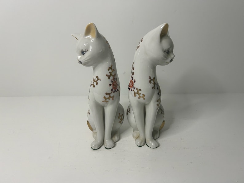 Pair of Vintage Japanese Toyo Cat Figurines - Etsy