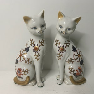 Pair of Vintage Japanese Toyo Cat Figurines - Etsy