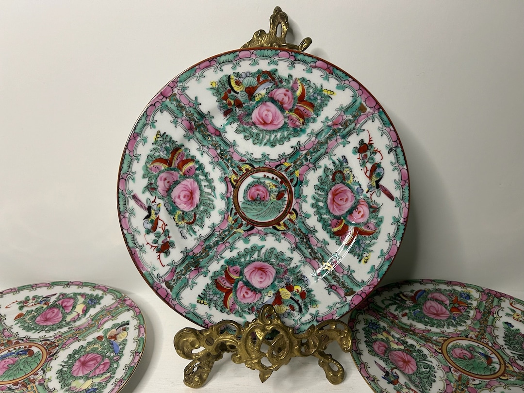 Vintage 10" Rose Canton/famille Rose Plate (3 Available ) - Etsy