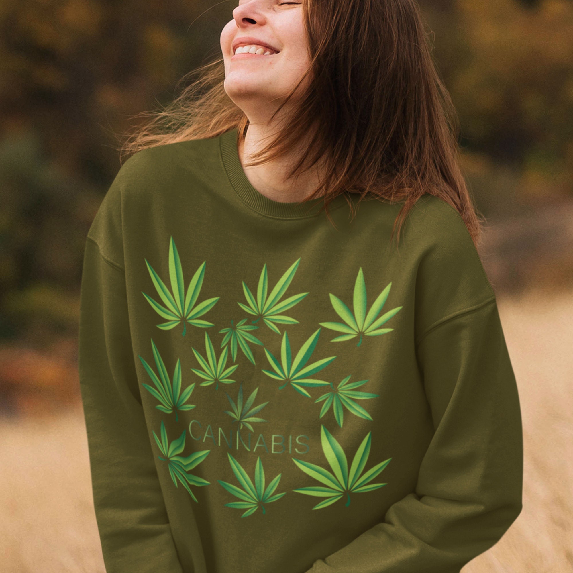 Marijuana Plant Crewneck Sweatshirt/marijuana Plant Top/stoner - Etsy