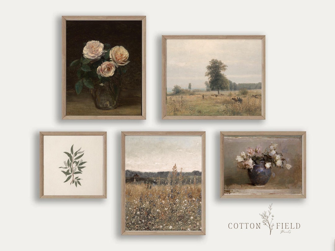 Set of 5 Vintage Country Art Prints - Gallery Wall Decor - Etsy