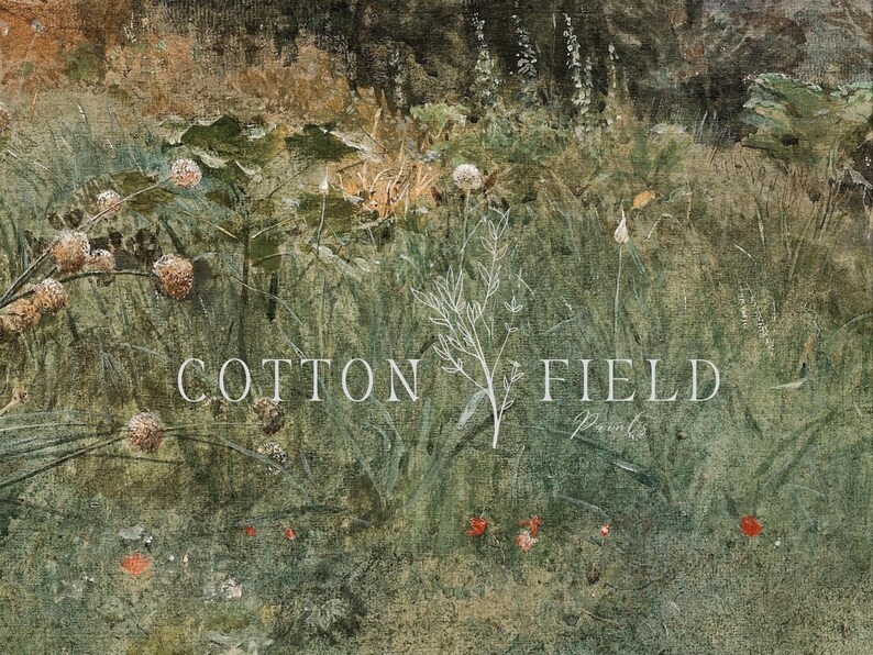 Vintage Flower Field Wildflower Field Print Farmhouse Wall - Etsy