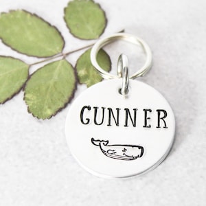 Nautical Pet ID Tag - Whale Pet Name Tag - Beach Dog Tags - Sea Life ...