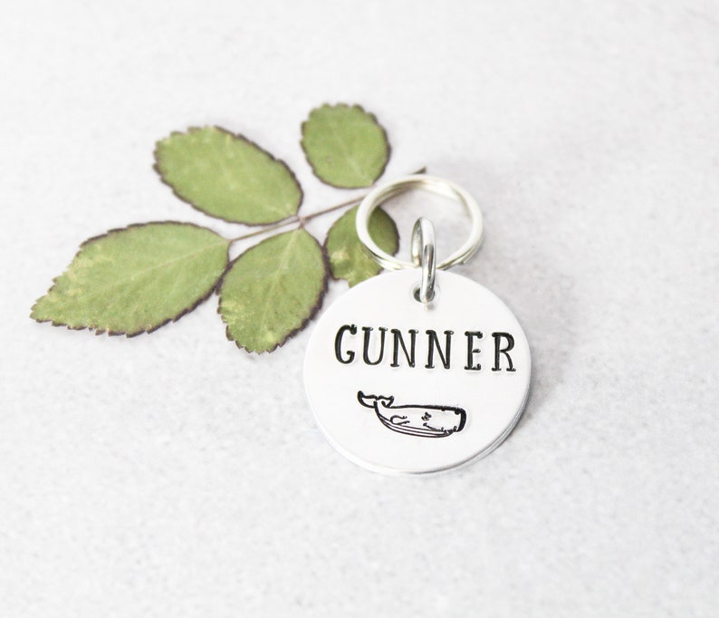 Nautical Pet ID Tag - Whale Pet Name Tag - Beach Dog Tags - Sea Life ...