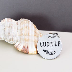 Nautical Pet ID Tag - Whale Pet Name Tag - Beach Dog Tags - Sea Life ...