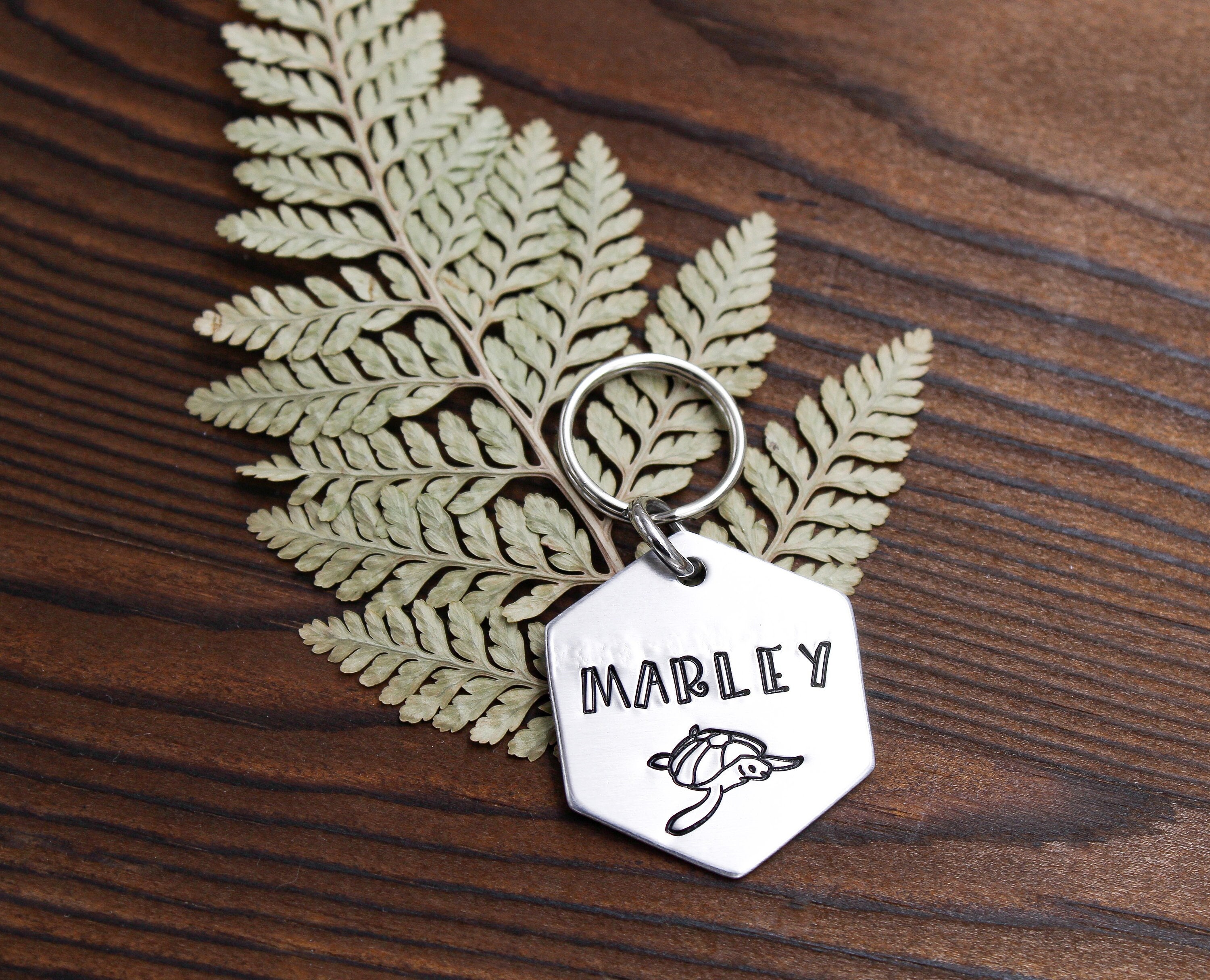 Sea Turtle Dog Name Tag - Sea Life Pet Tags - Beach Cat ID Tag ...