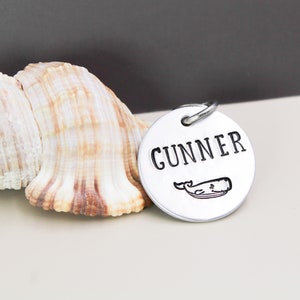 Nautical Pet ID Tag - Whale Pet Name Tag - Beach Dog Tags - Sea Life ...