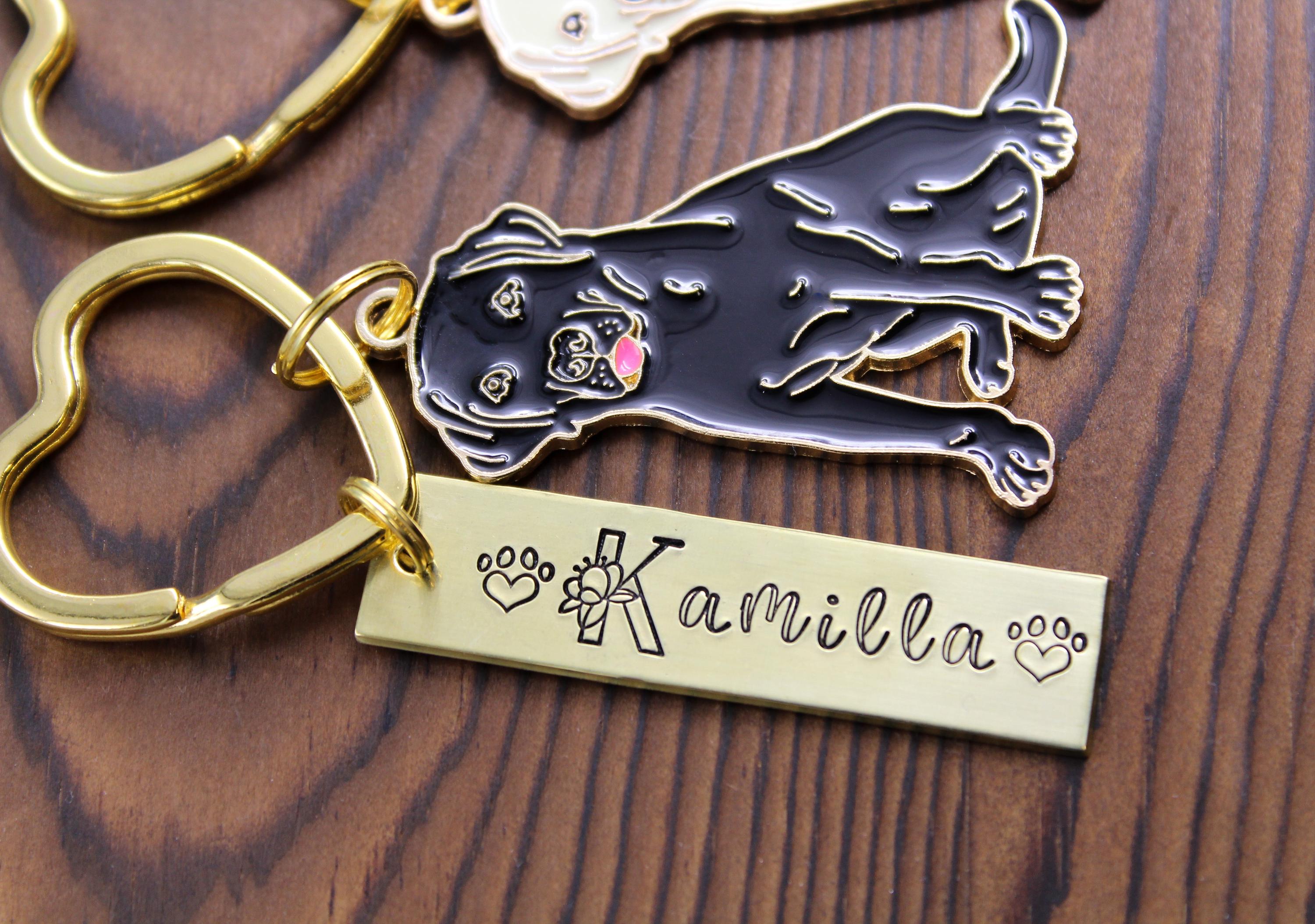 Personalized Labrador Retriever Keychain, Lab Mom Keychains, Labrador ...