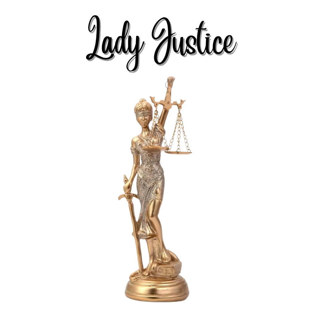 Lady Justice Figurine | Approximately 10in X 3in | Fairness & Equality ...