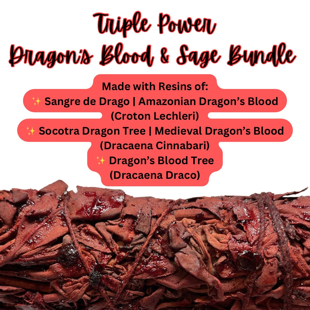 Triple Power Dragon’s Blood & Sage Bundle | 100% Authentic | Hand ...